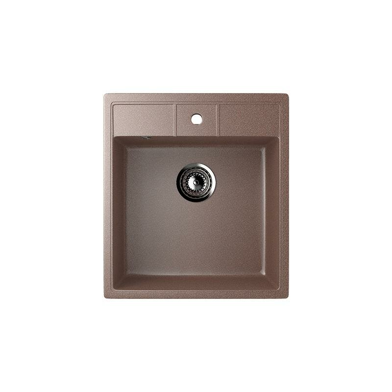 Мойка для кухни Ulgran Classic 44,5х50 U-406-307 терракотовая, 1 чаша, искусственный мрамор