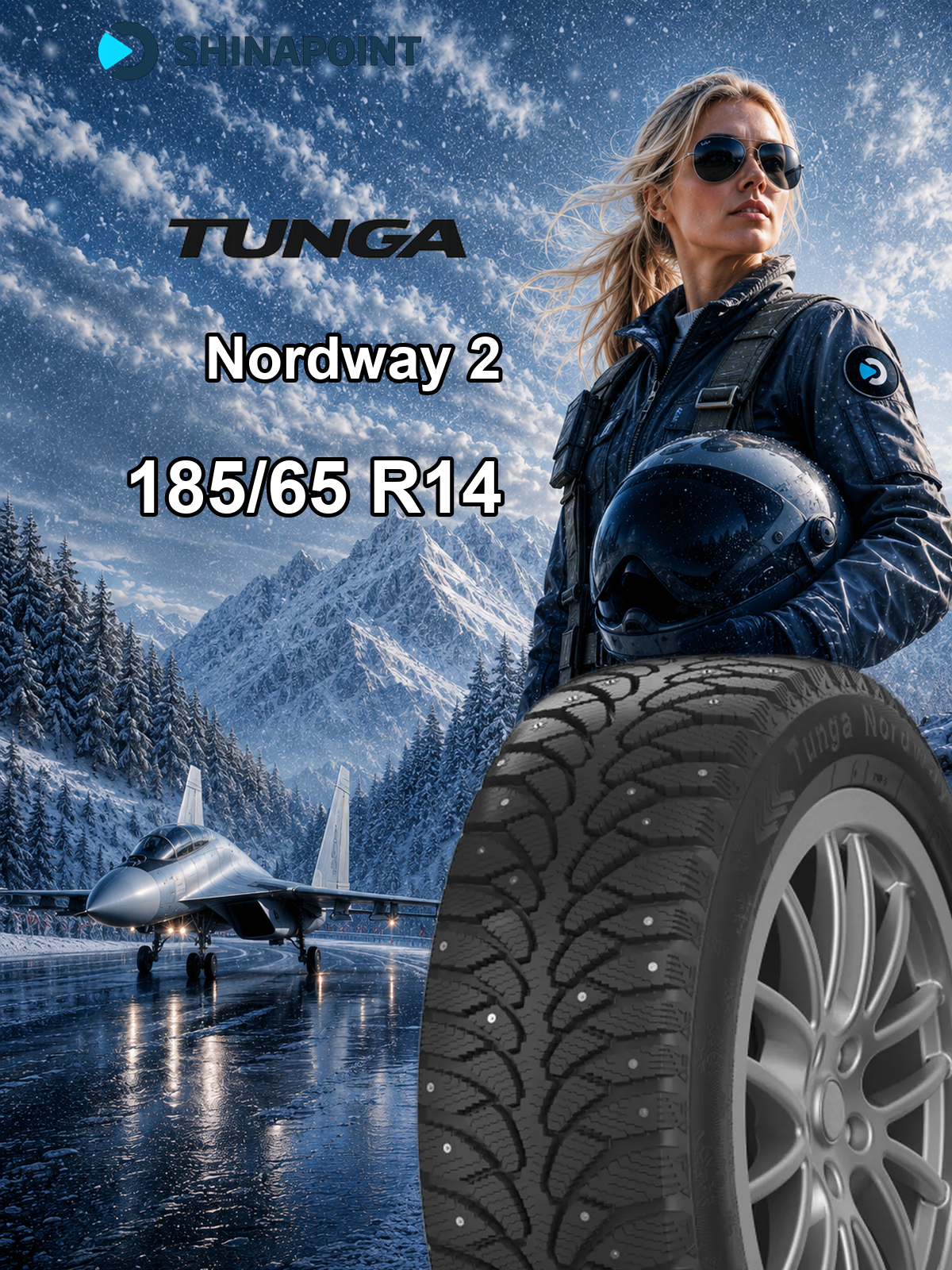 Шины зимние R14 185 65 86 Q автомобильная зимняя резина TUNGA модель Nordway 2