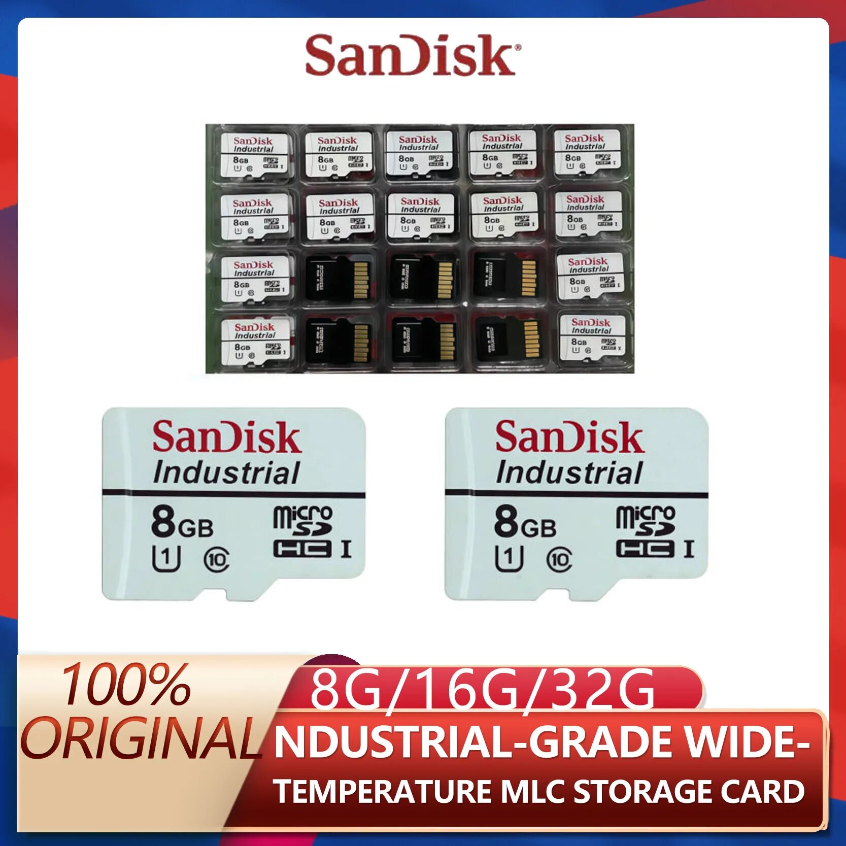 SanDisk Industrial microSDHC TF карта памяти 8GB 16GB 32GB 10PCS 8GB