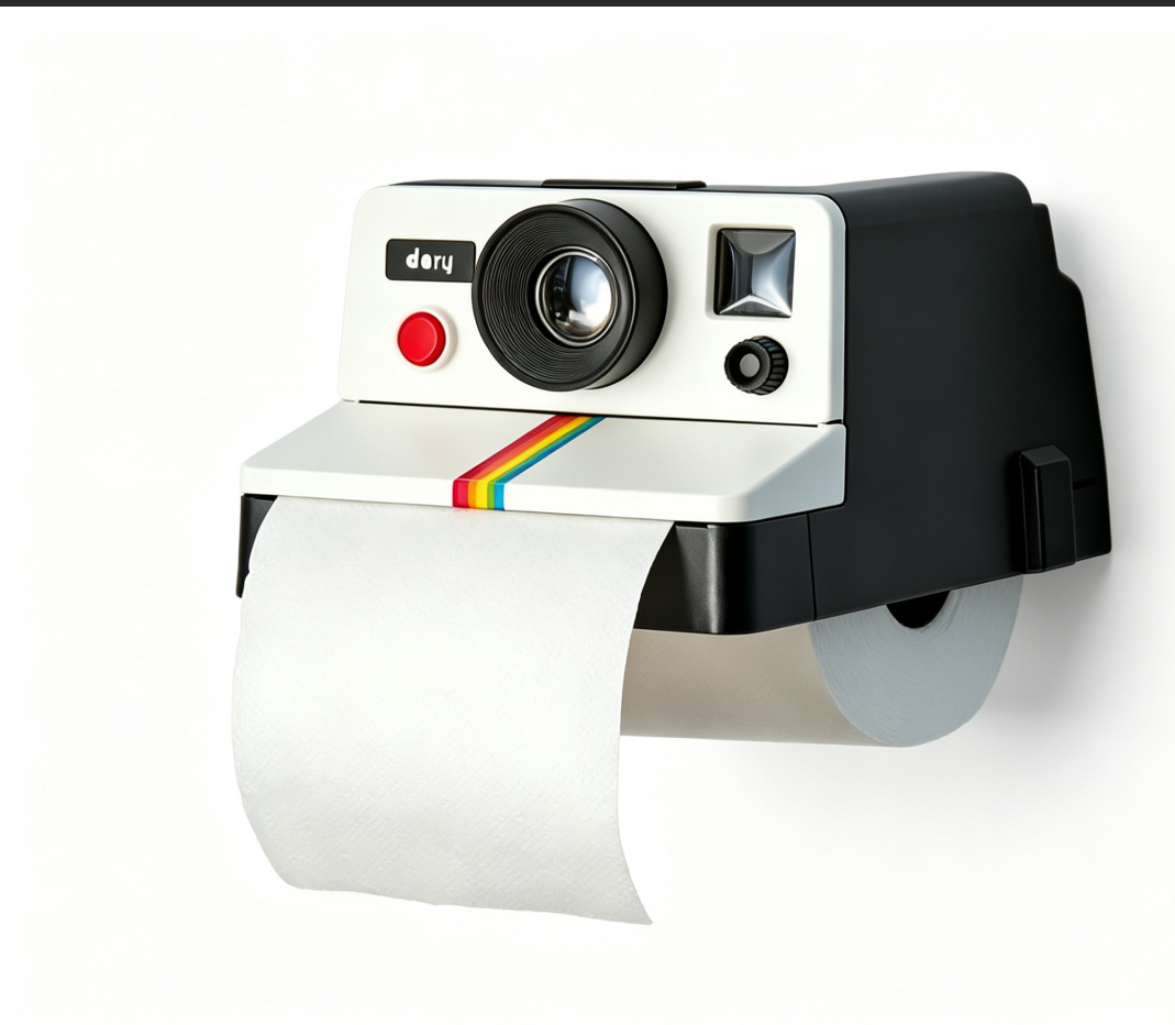 Настенный держатель туалетной бумаги в виде ретро камеры Polaroid креативный декор для ванной комнаты стильный подарок