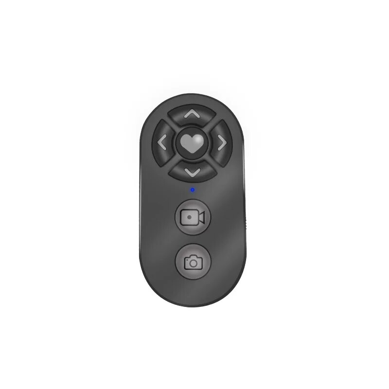 Обновленный перезаряжаемый Bluetooth пульт с 7 кнопками для планшетов, смартфонов и потокового видео - Черный
