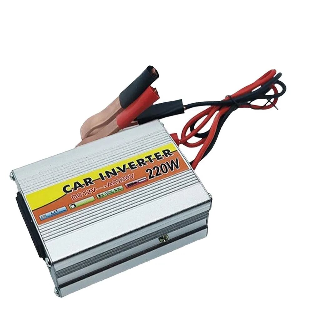 Инвертор чистой синусоиды 12В/230В, 220Вт, 50Гц с USB, LED и розеткой для автомобиля и солнечных панелей