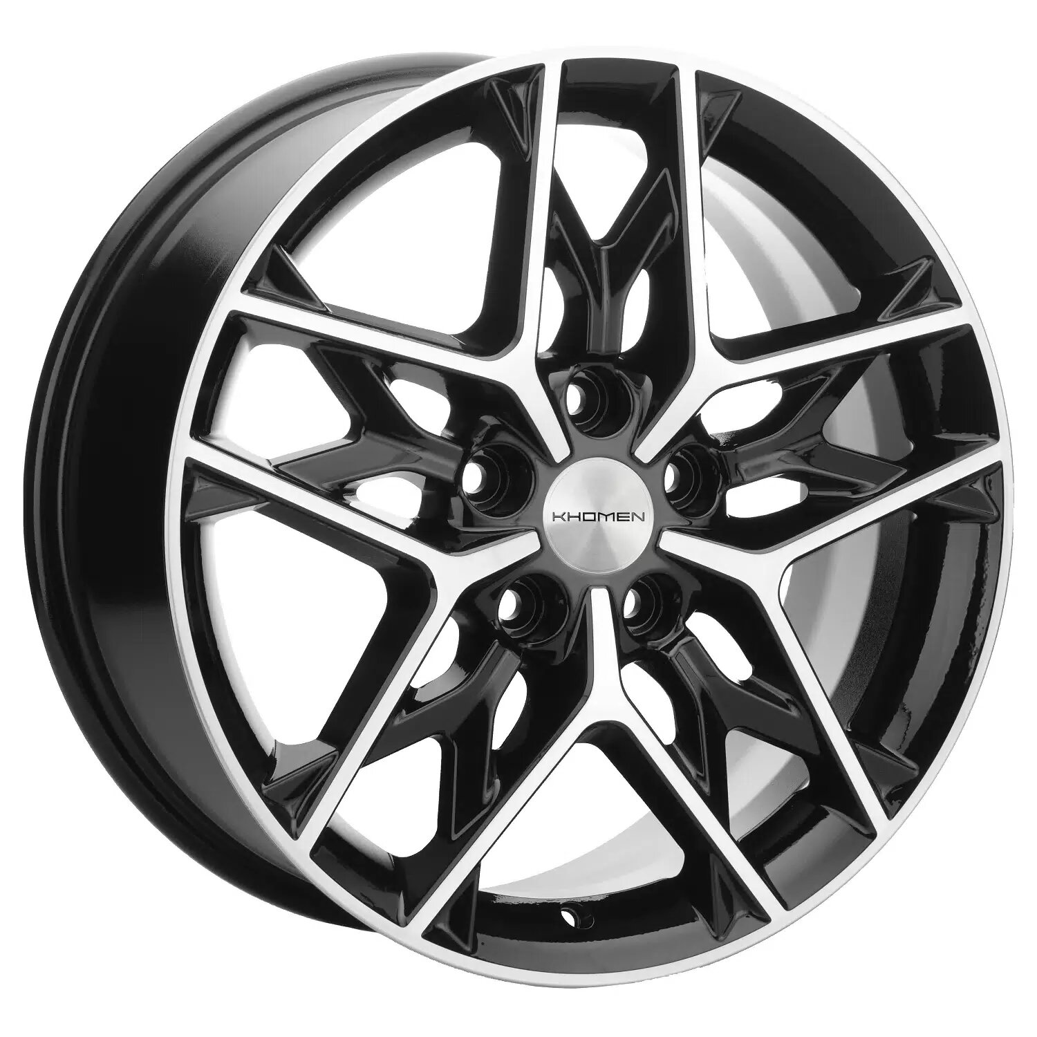 Диск автомобильный Khomen Wheels 1709 ZV 17_Kia K5 7x17 5x114,3 ET48 67,1 Black-FP