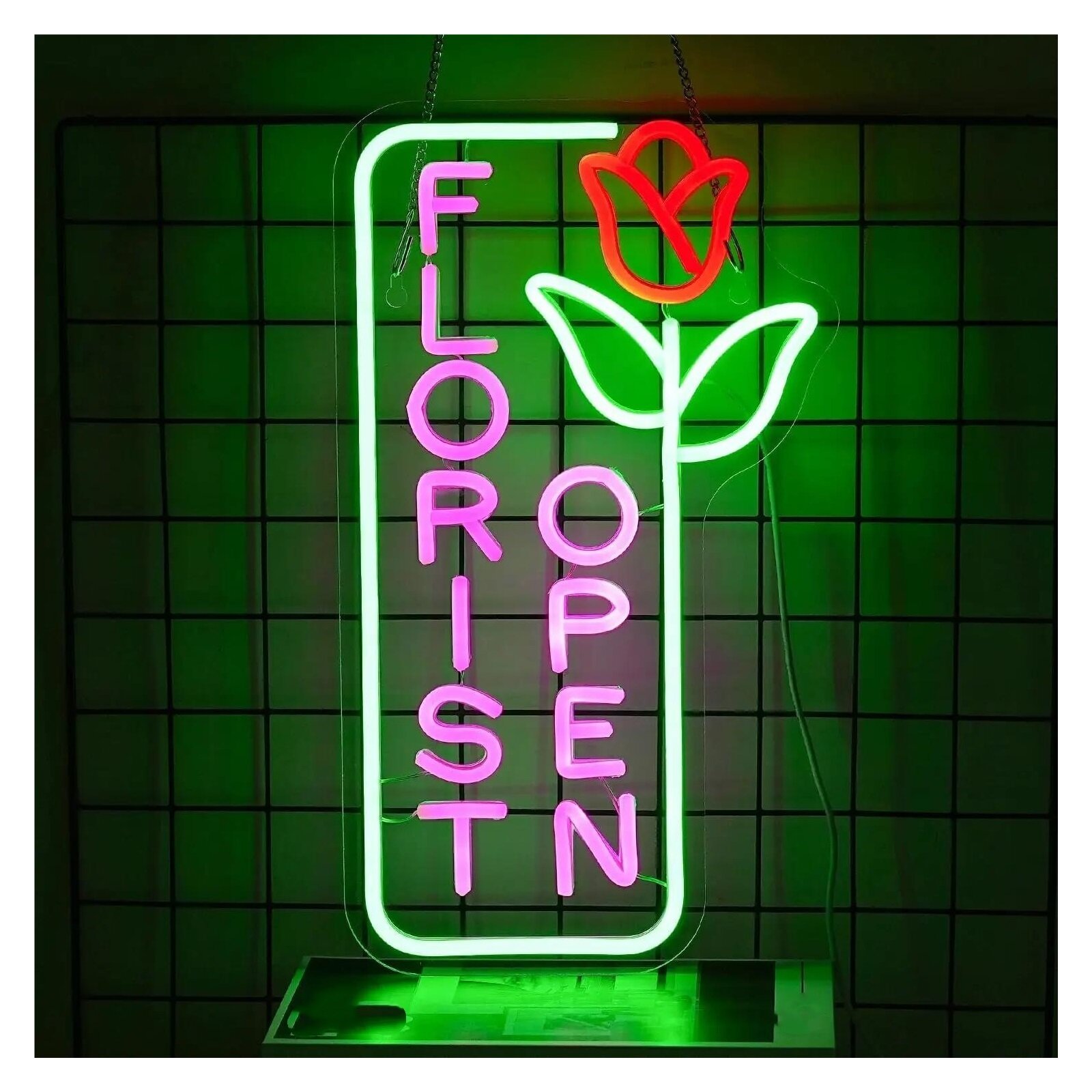 Florist Open Неоновая Вывеска 43смx24,5см