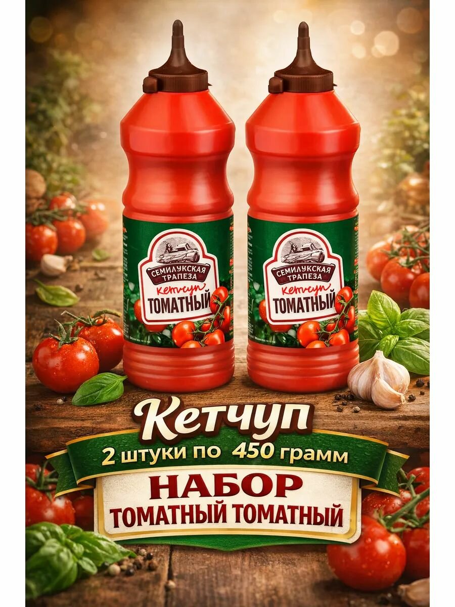 Набор кетчуп 2 штуки по 450 грамм набор томатный 4 штуки
