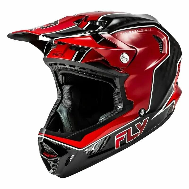 DECATHLON Шлем Fly Racing Werx-R Carbon Flow, красный, 61-62 см