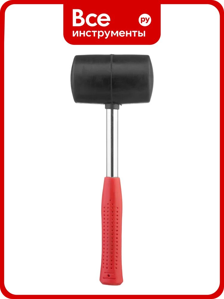 Резиновая киянка INTERTOOL 680г. 75 мм, черная резина, металлическая ручка HT-0232