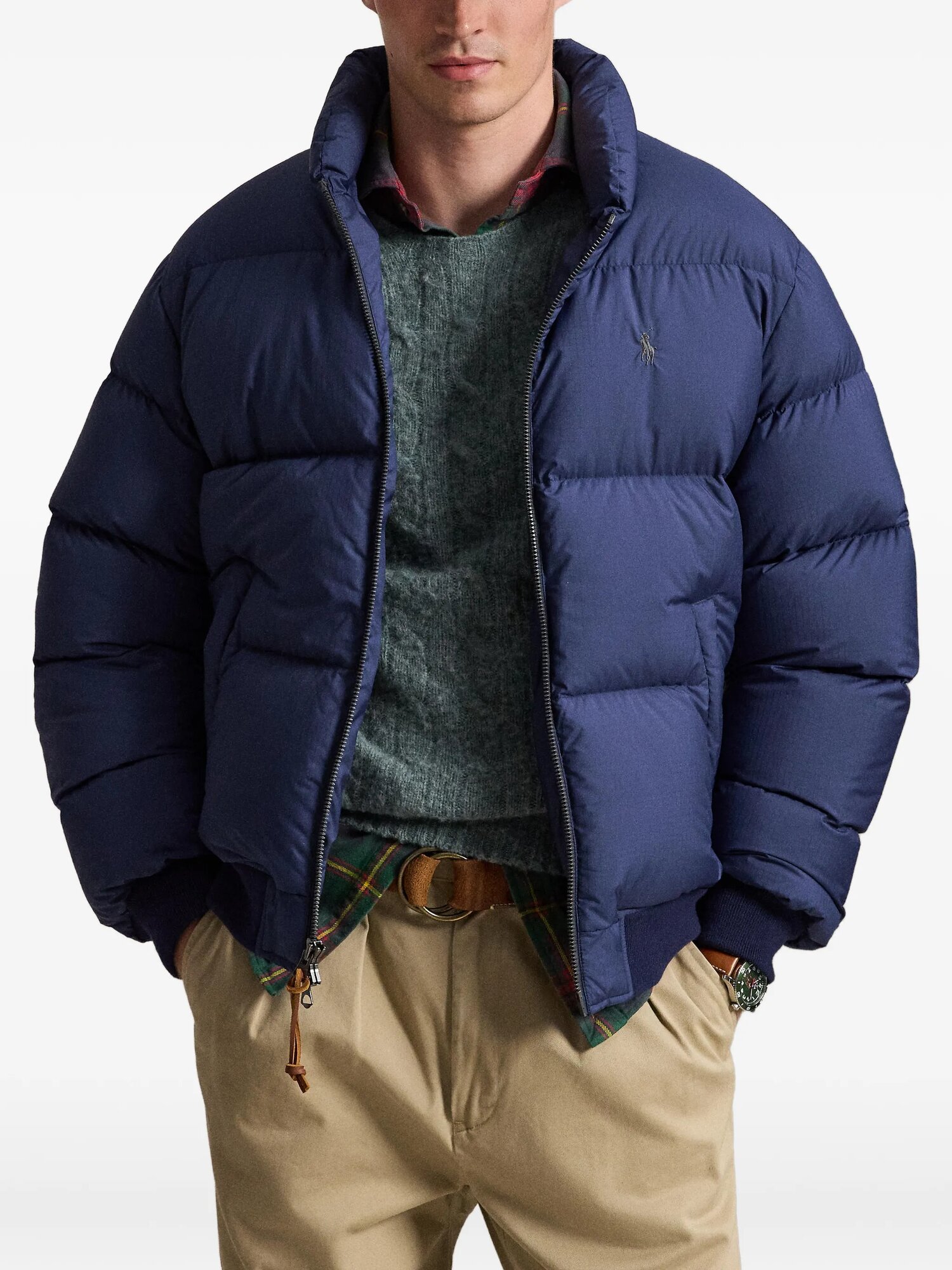 Пуховик Polo Ralph Lauren, размер 48, синий — фото 1