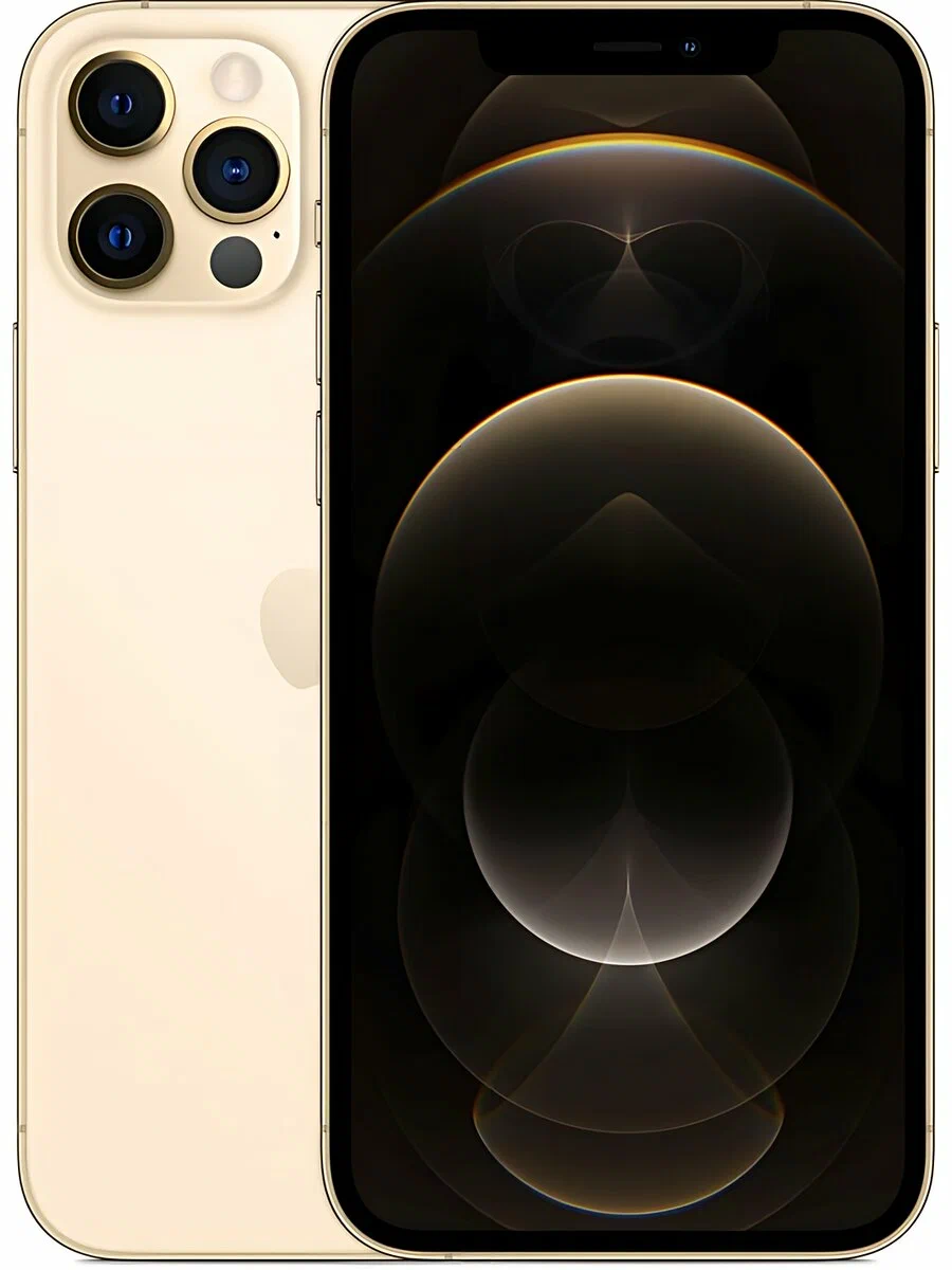 Новое Смартфон Apple iPhone12 Pro 512ГБ, nano‑SIM+eSIM, быстрая зарядка, золотой