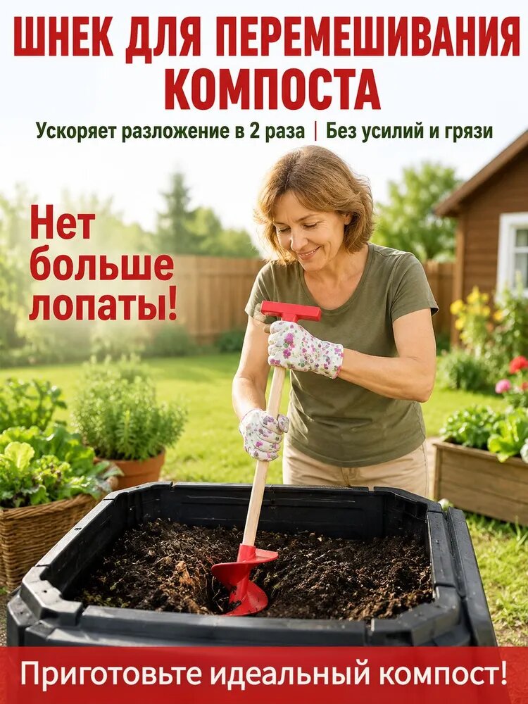Бур садовый ручной, Пластик