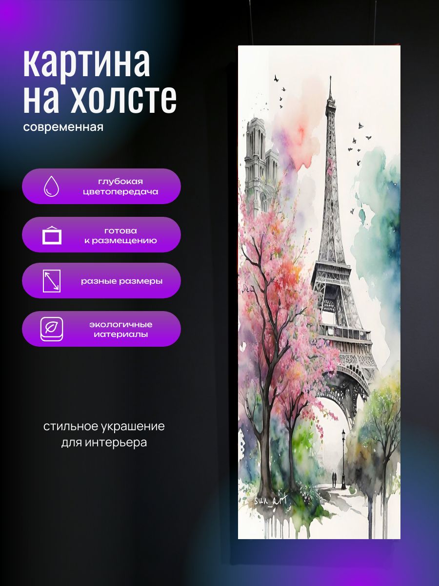 Картина на холсте Абстрактная композиция 45x115 см