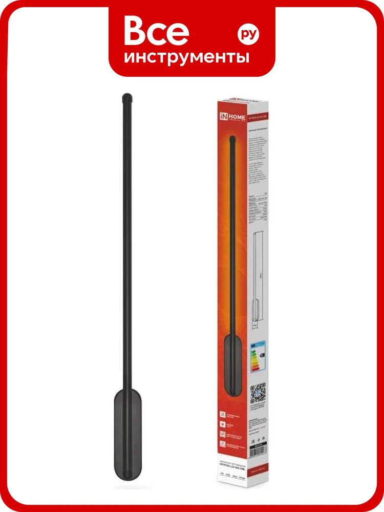 Светильник светодиодный IN HOME ESTETIKA LUV-60A-30BL 10Вт 230В 3000K 700Лм 600x50x25 черный 4690612054476