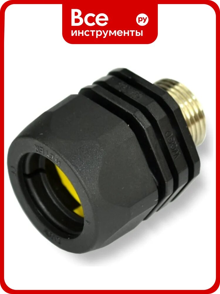 Муфта для гофрированных труб WEYER WQGDM-M20B/AD21.2 - коннектор прямой, нар. M20x1.5 WE0902900