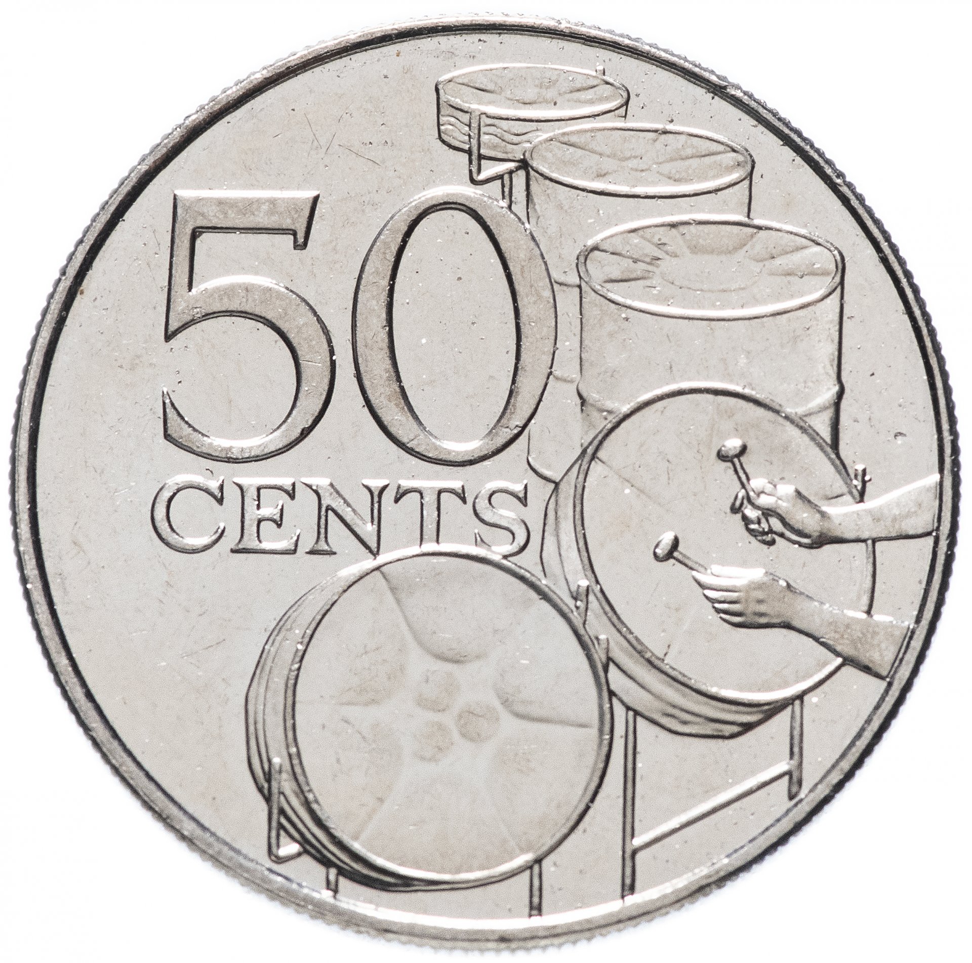 Тринидад и Тобаго 50 центов 2003, Мельхиор медь-никель, в сохранности UNC