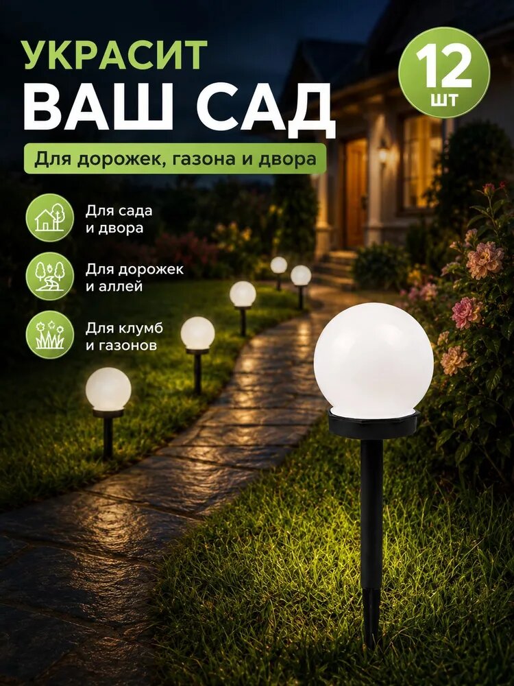 Уличный светильник, LED, количество ламп:12шт