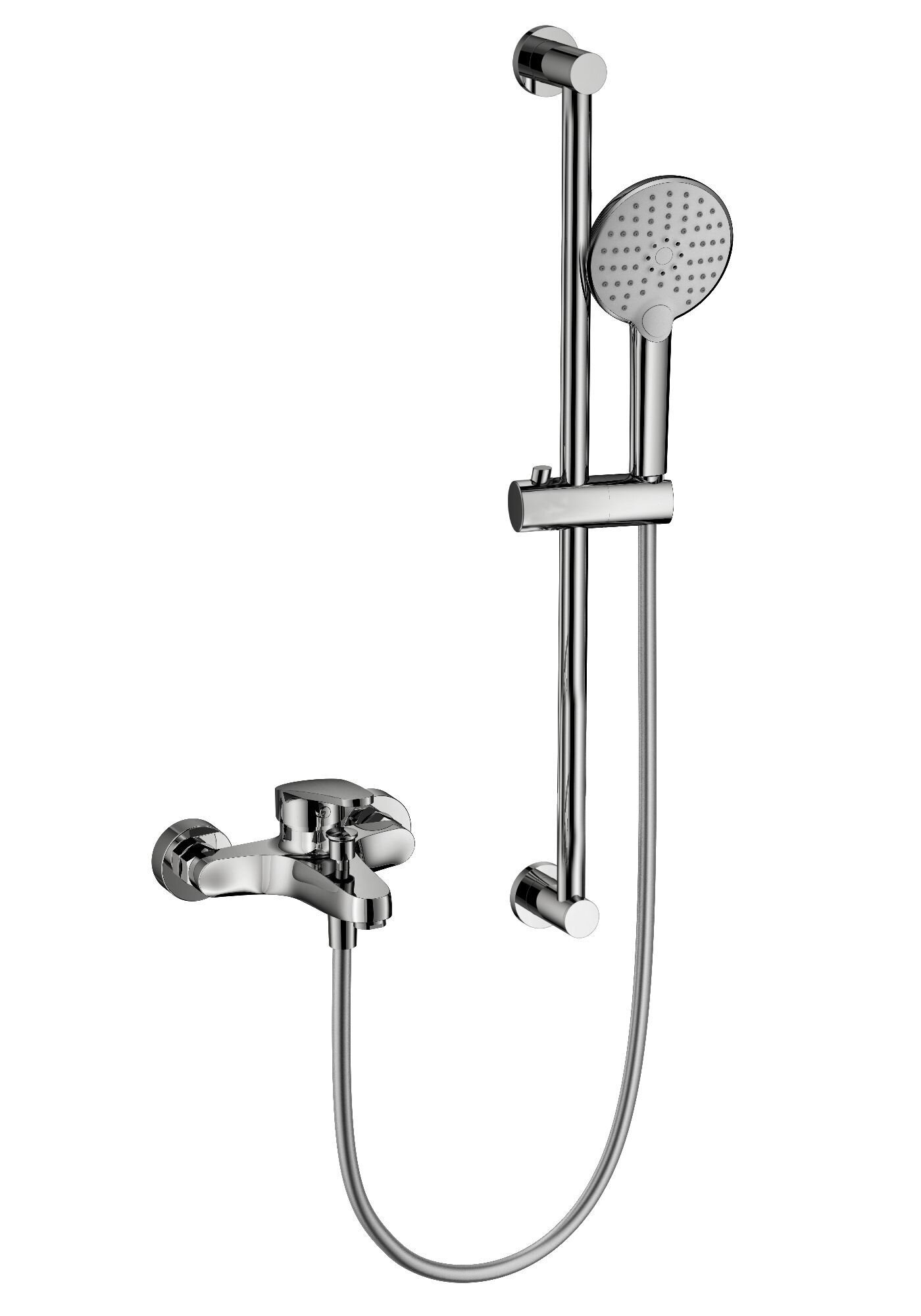 Смеситель для ванны с душем Wonzon & Woghand WW-C2501-CR глянцевый хром, латунь, современный
