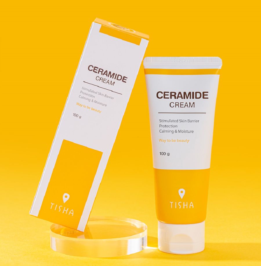 TISHA Корейский Крем для Лица с керамидом, Успокаивающий и Увлажняющий ceramide cream, 100 мл