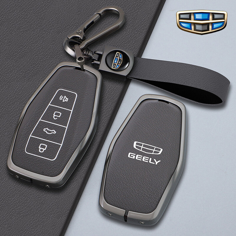 Чехол для ключа Geely C Series с четырьмя кнопками и оранжевым кольцом для моделей 2024 года