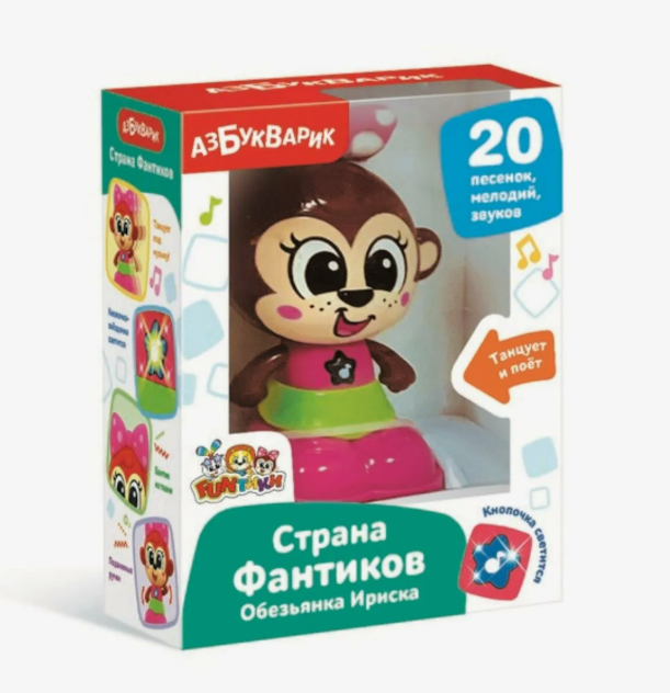 Муз. игрушка Обезьянка Ириска, 2910 512467