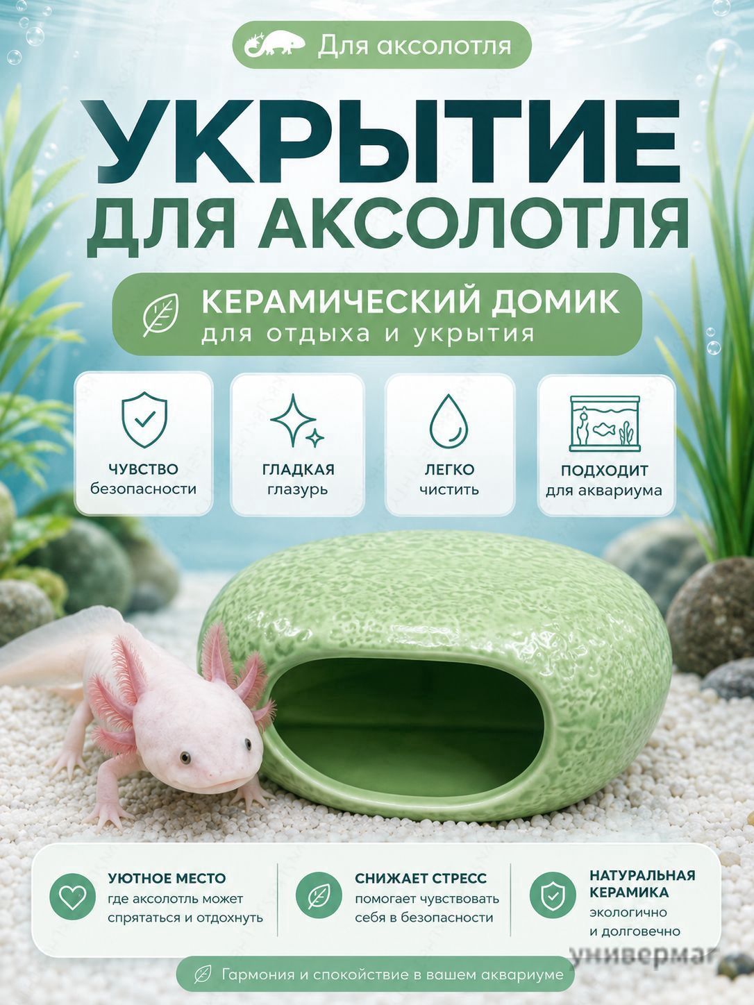 Аквариум для аксолотля