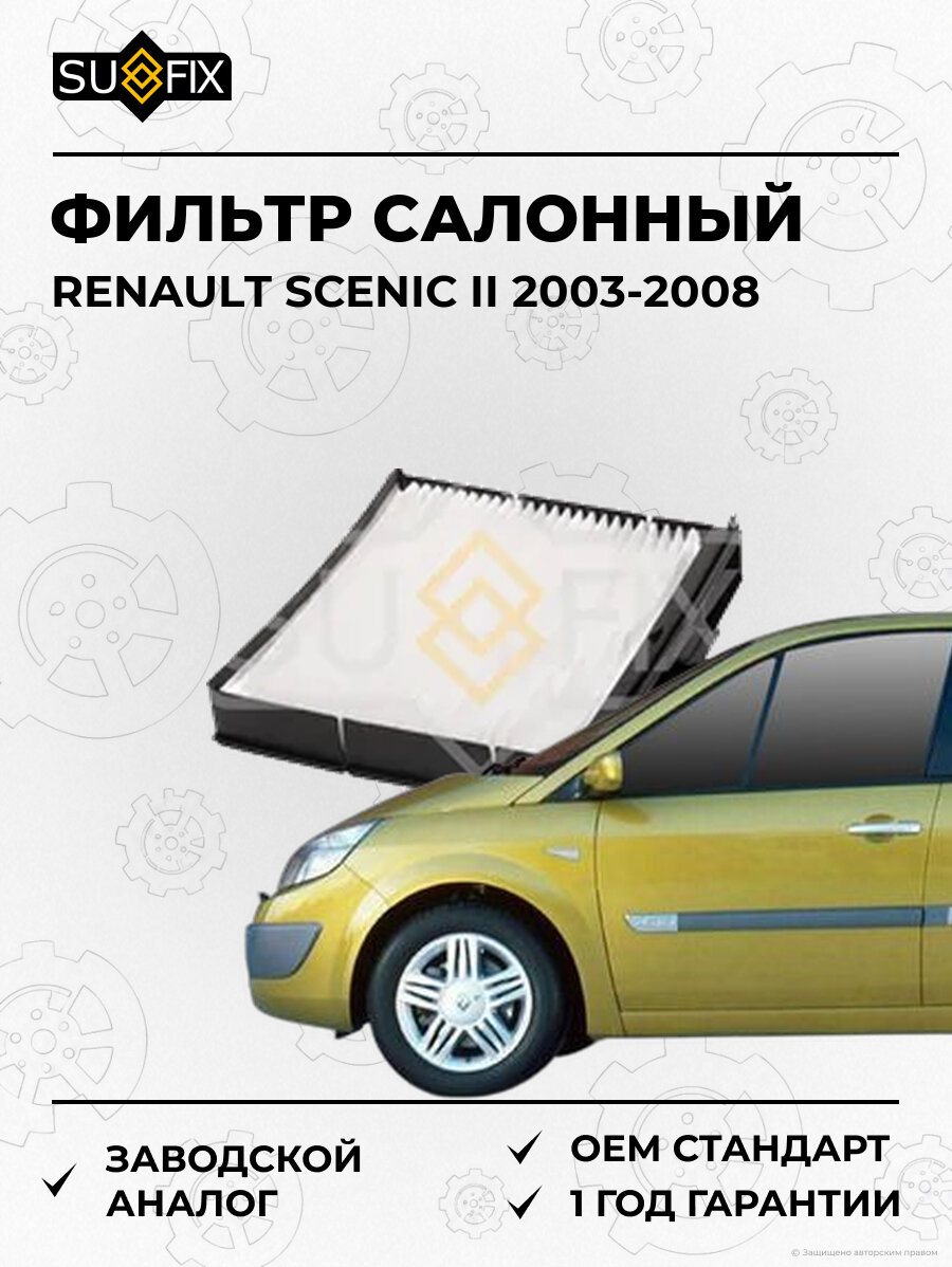 Фильтр салонный SUFIX SS1140 Рено Сценик II RENAULT SCENIC II 2003-2008