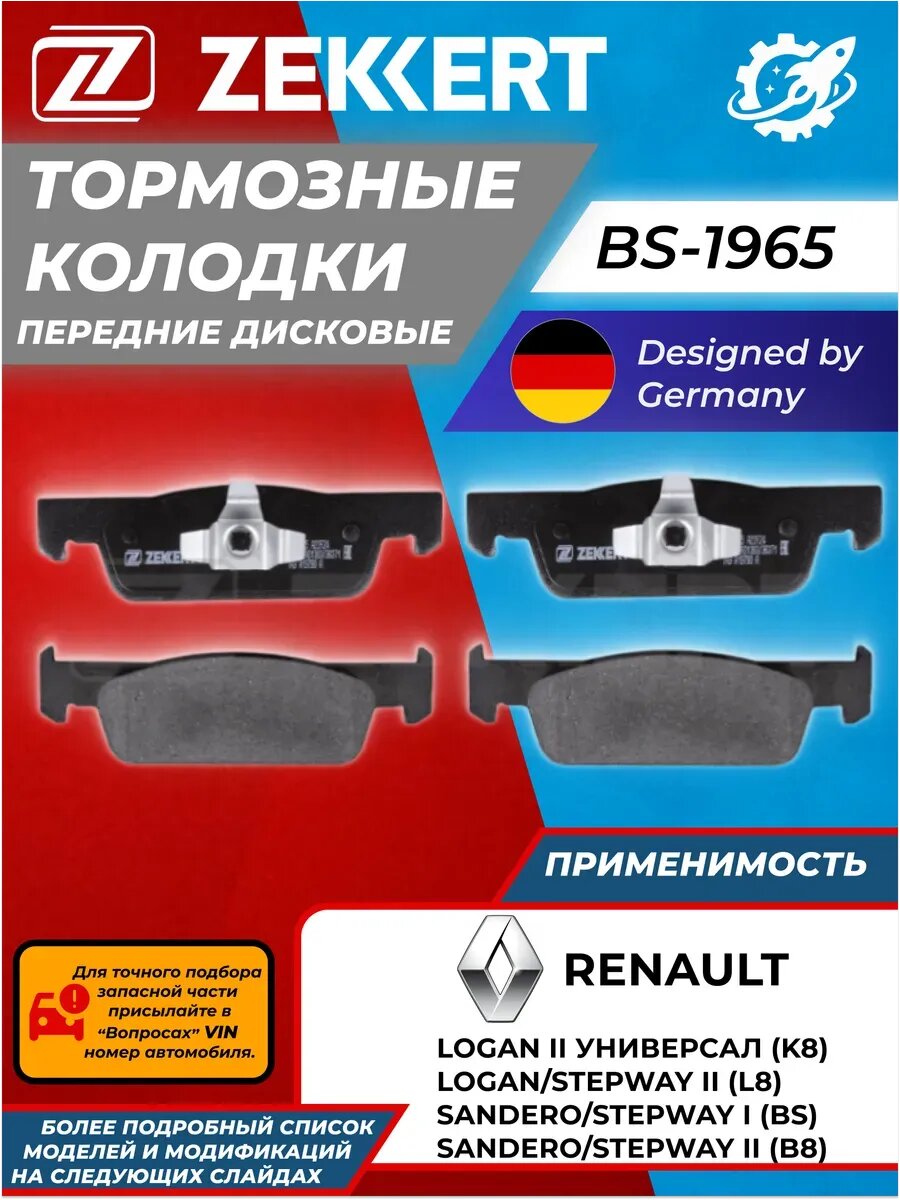 Тормозные Колодки Передние Рено Сандеро 2 RENAULT LOGAN 2