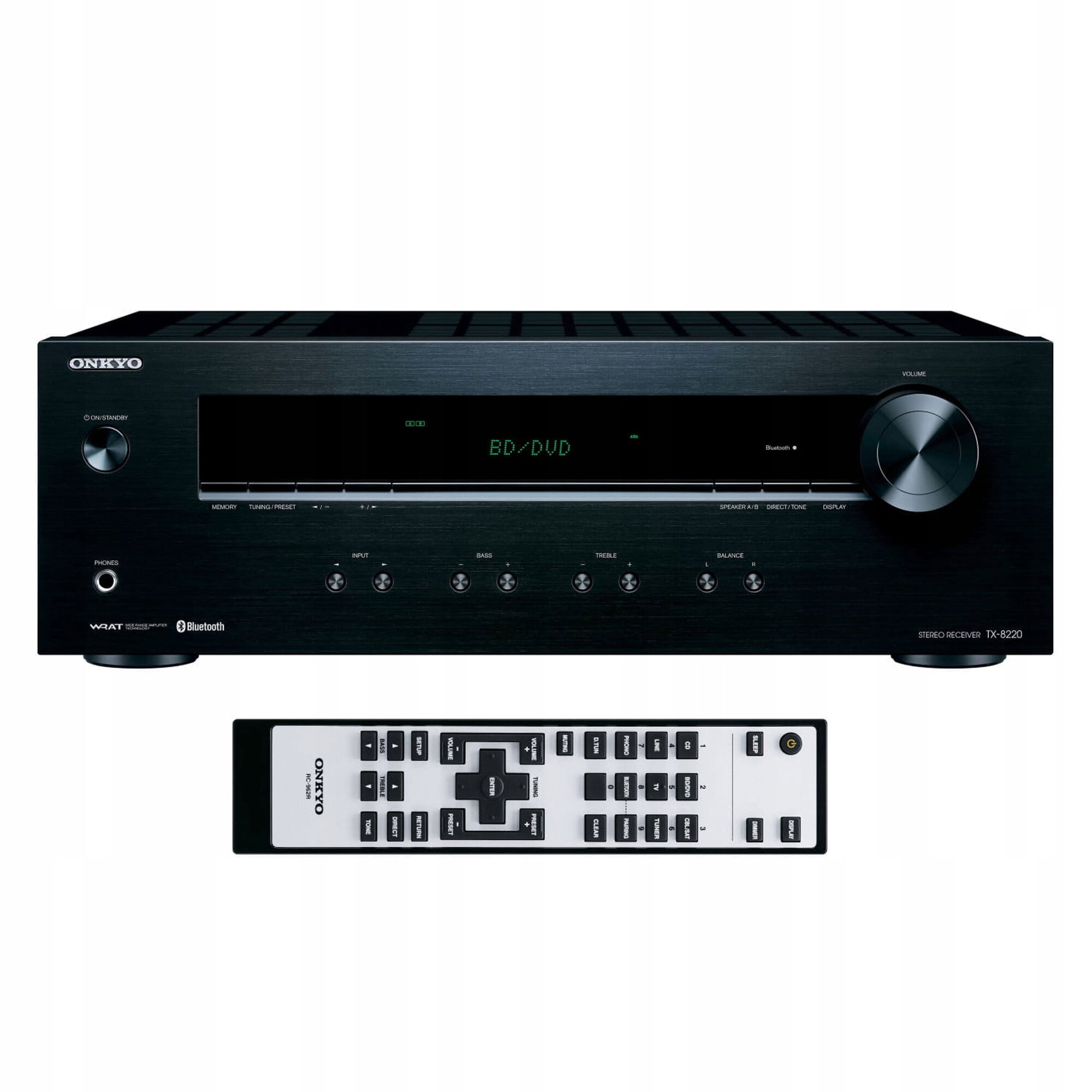 Onkyo TX-8220 стерео-ресивер 2.1 black ( до 100 Вт на канал ,4K/60p, HDR, Bluetooth )