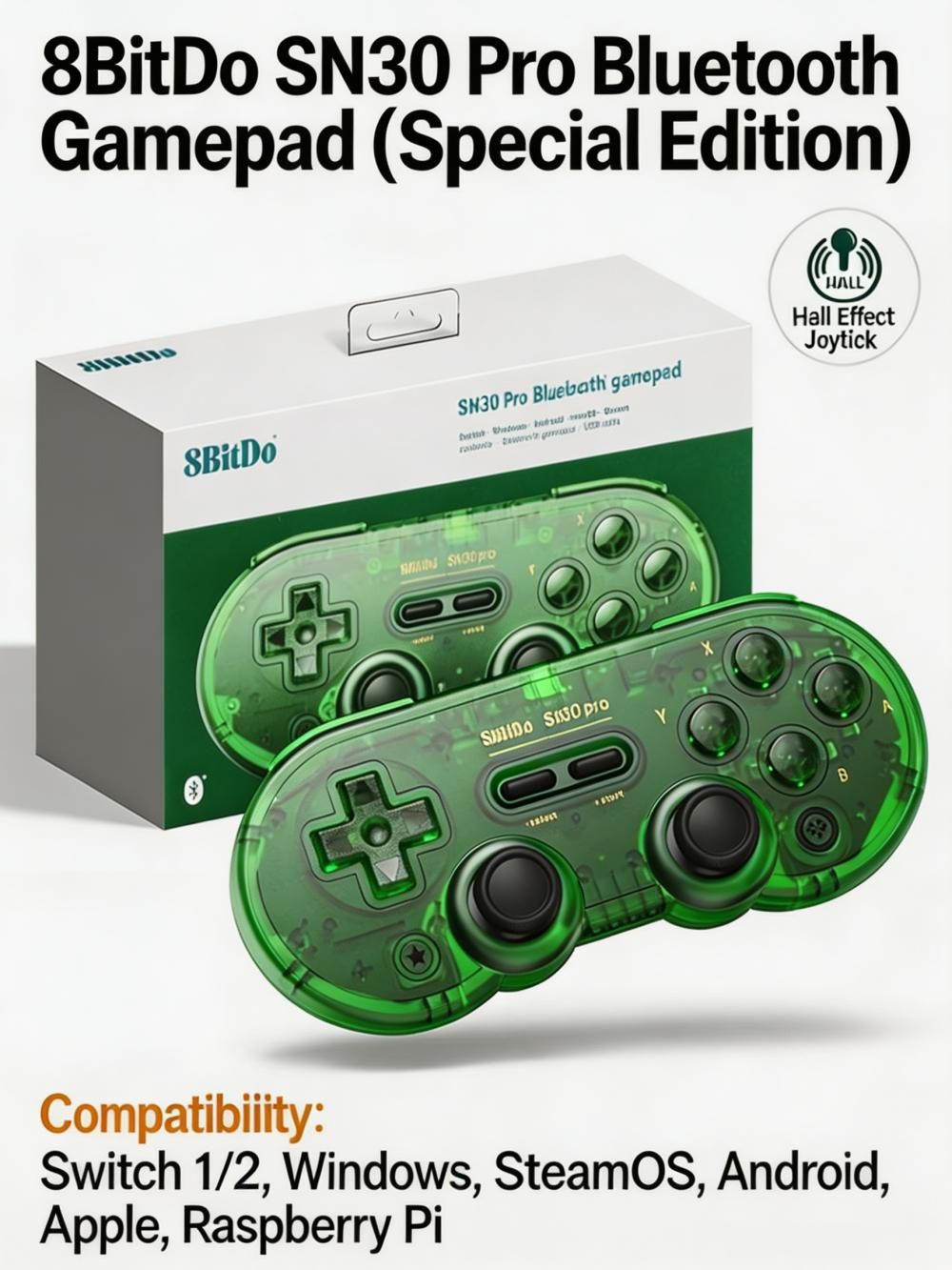 8BitDo SN30 Pro Игровой контроллер, Nintendo Switch Android Macos Steam Windows PC джойстик беспроводной игровой контроллер Bluetooth