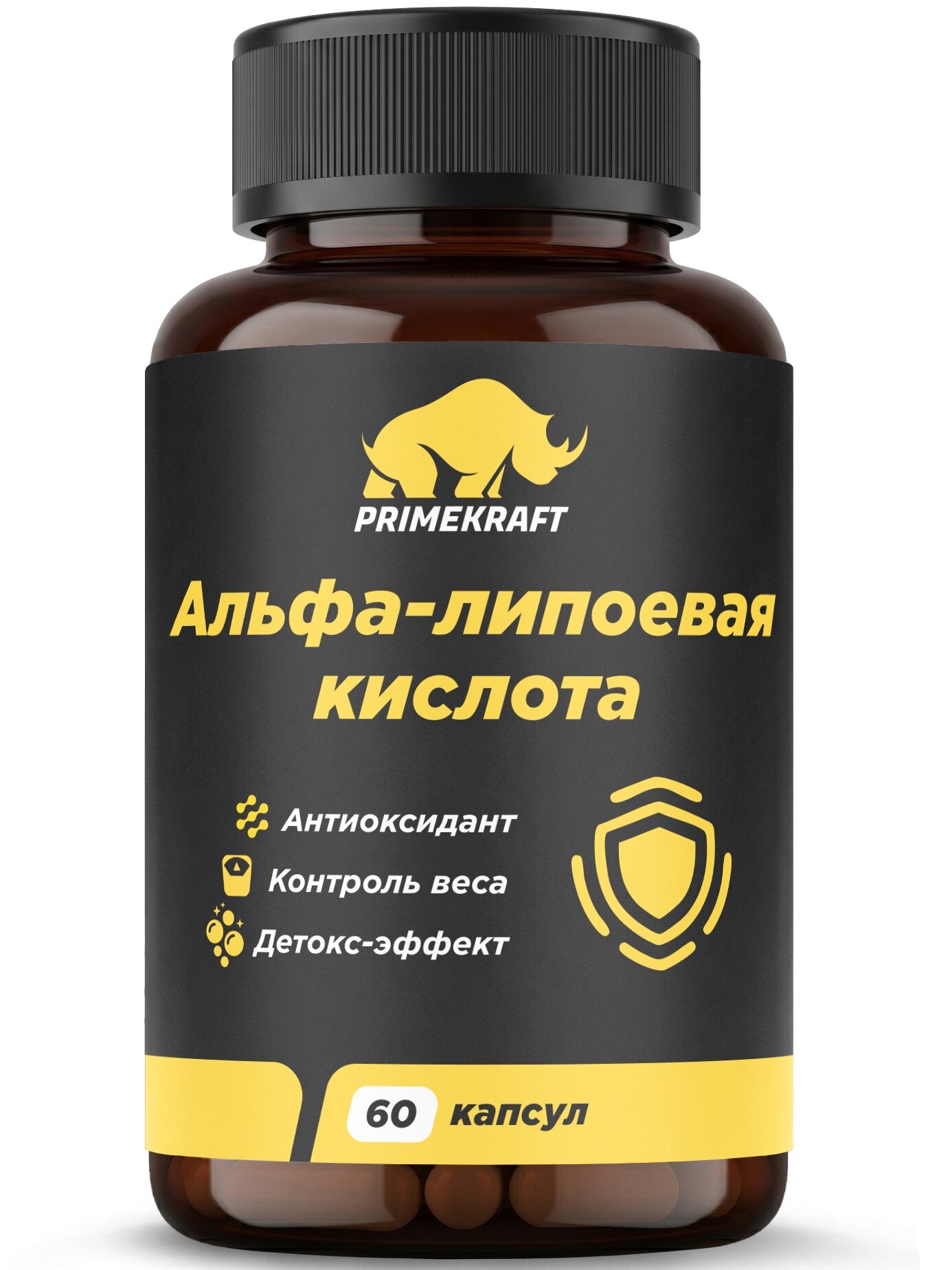 Альфа-липоевая кислота (ALA) PRIMEKRAFT Alpha lipoic acid 100 mg 60 веган капсул