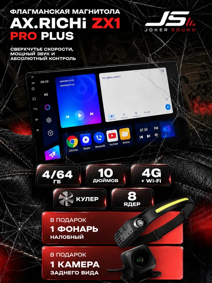 Магнитола для автомобиля AX.RICHi ZX1 Pro Plus 4+64gb