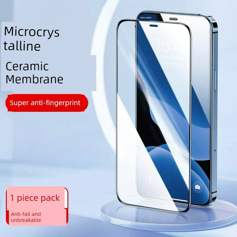 IPhone 14 Pro Max Ceramic Softened Tempered Glass Screen Protector 2 Pieces High Clarity Anti-Spy 25° with Lens and