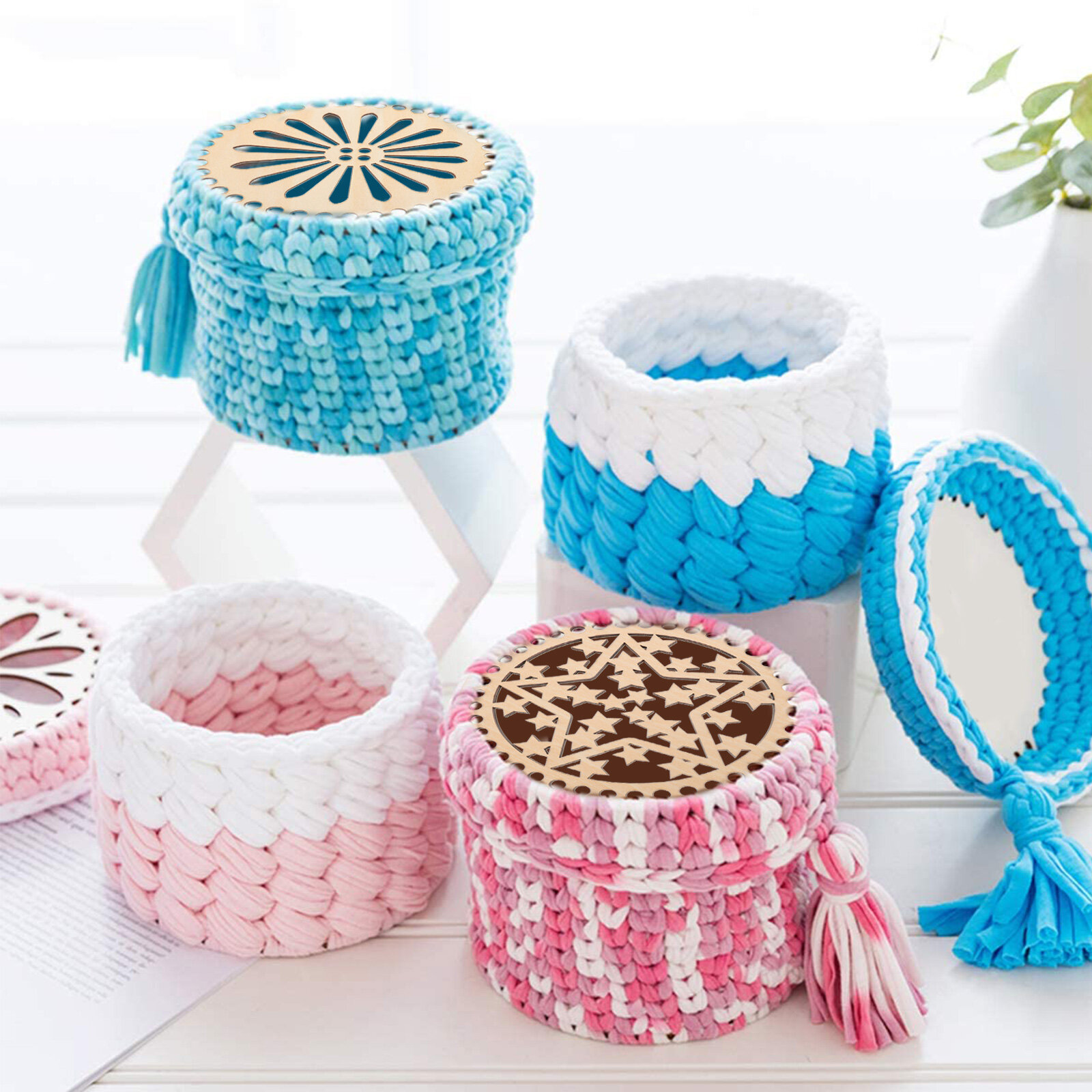 Дно Для Сумки Из Дерева Набор Из 2 Штук Размер 14X14CM Подходит Для Ремонта И DIY Вязаных Сумок