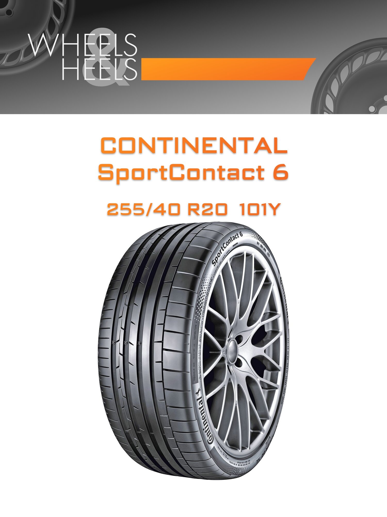 Шина автомобильная CONTINENTAL SportContact 6 255/40 R20 101Y XL SUMMER, летняя, универсальная