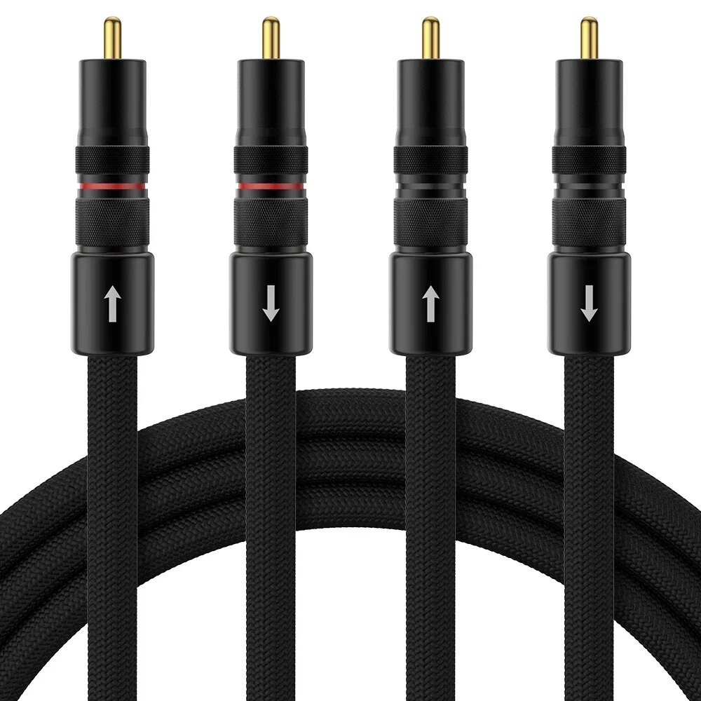 Audiocrast A75 RCA аудио-видео кабель White 1m — фото 1