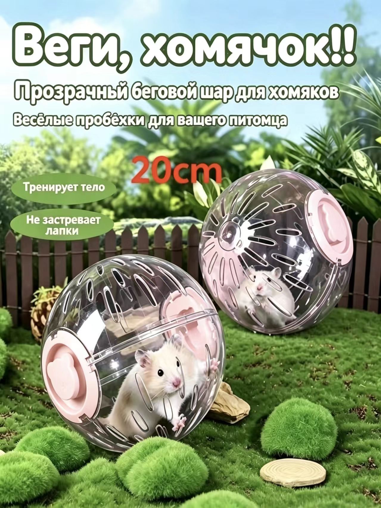 Прогулочный шар для грызунов и хомяков