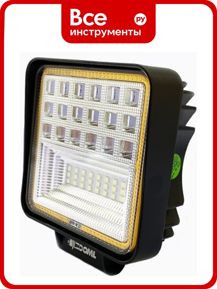 Рабочий свет ZOOML 9-30V 126W 6000К Bright (Epistar/42, ангельские глазки, направленный, 110х110х40) WL-42SS1-H