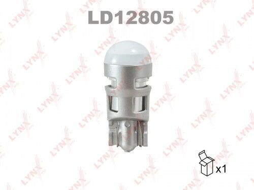 LD12805 LED W5W T10 12V W2.1x9.5d 6500K Лампа LYNXauto