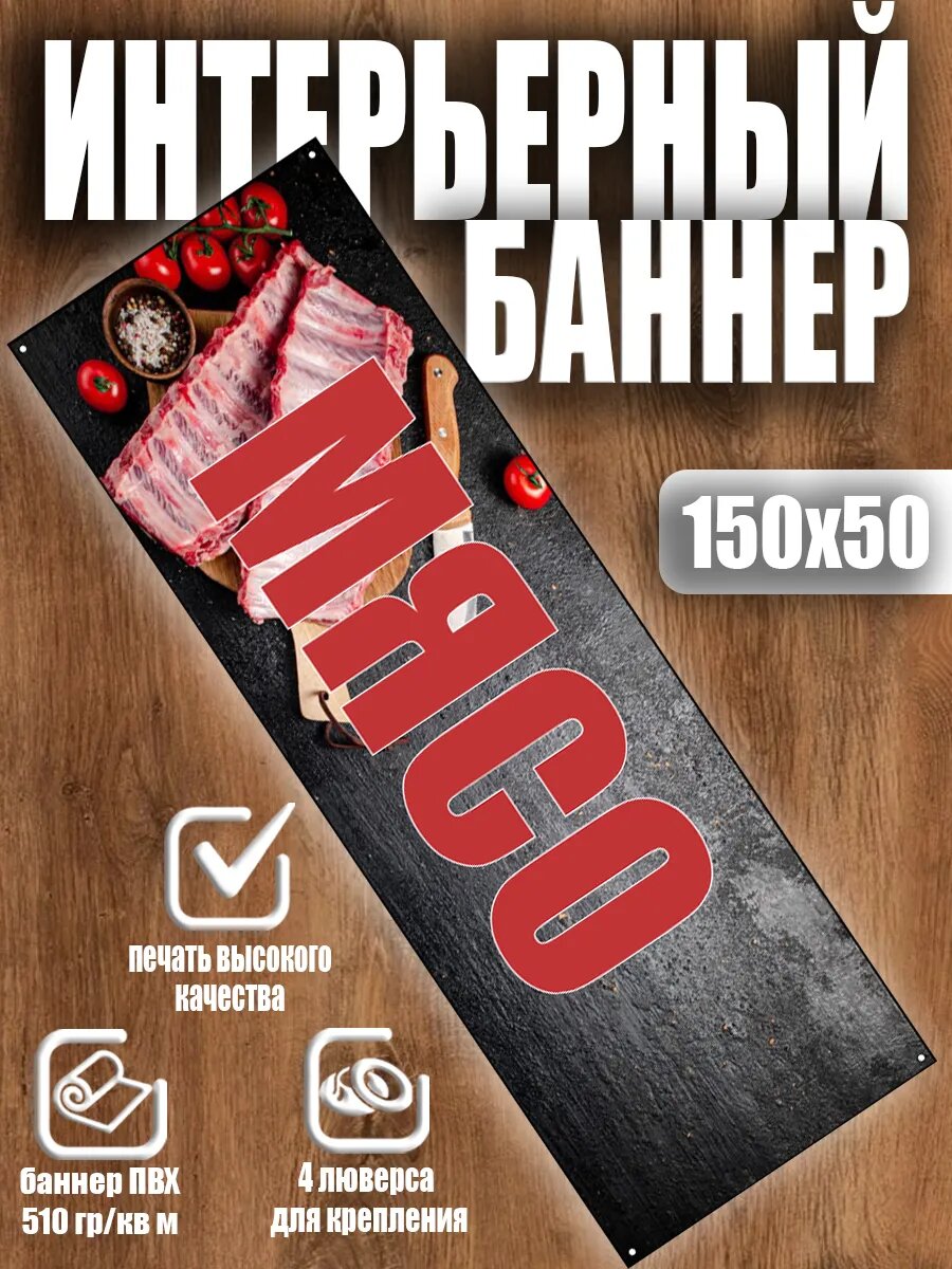 Рекламный баннер Мясо вывеска