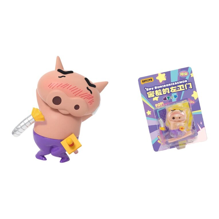 52TOYS X Crayon Shinchan Ignore Лимитированная серия Застенчивый 'H Бурибуридзаэмон Прозрачный слепой бокс на карточке