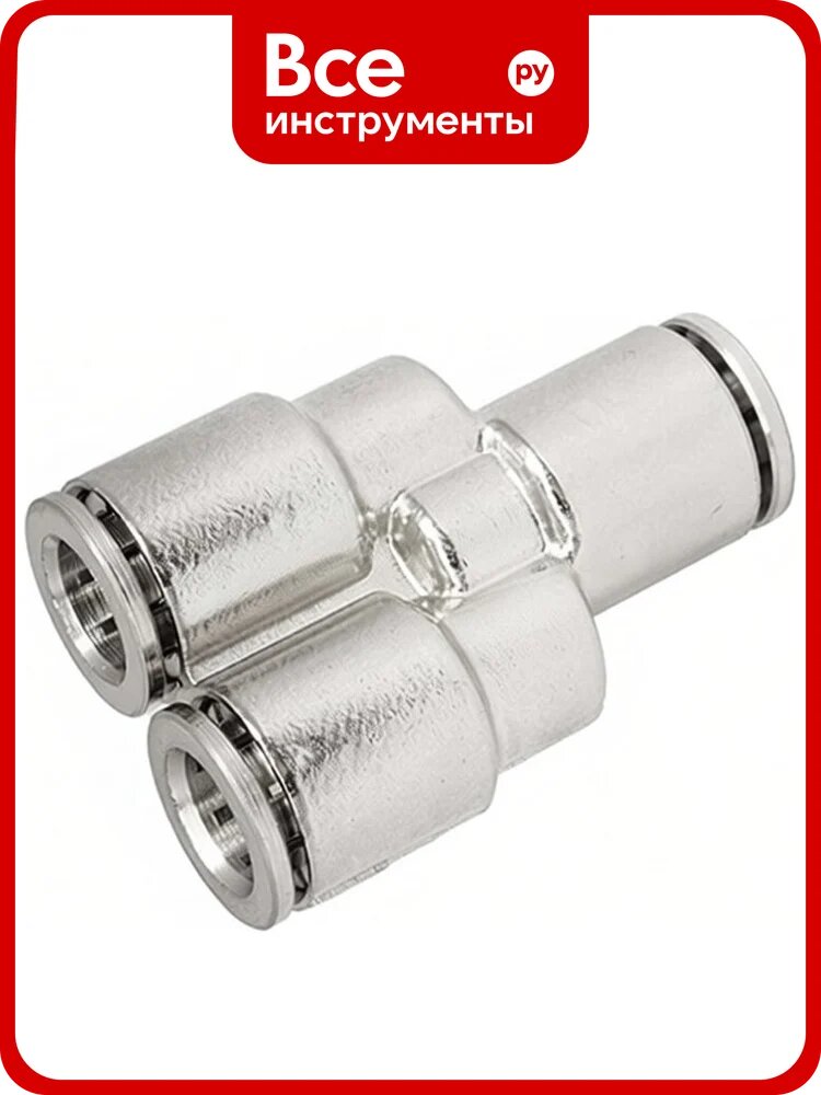 Фитинг цанговый Y-образный TITAN LOCK, 8 мм, нерж. сталь, тип PY, TLP-PY8SS