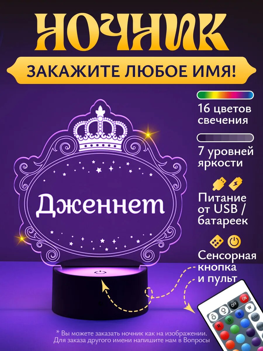Ночник "Дженнет - рамка с короной!
