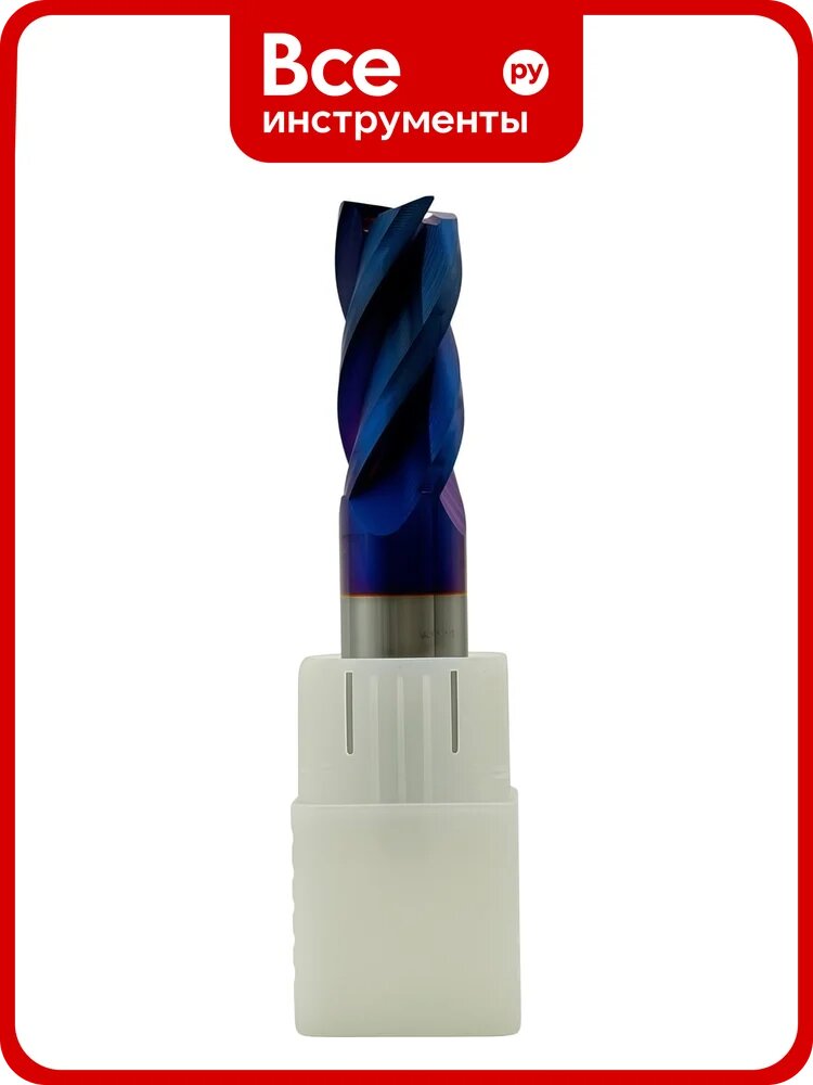 Фреза концевая твердосплавная ц/х TORNERI 20x45x100 мм, z=4, с покрытием nACo-blue, HRC 65 Т026001