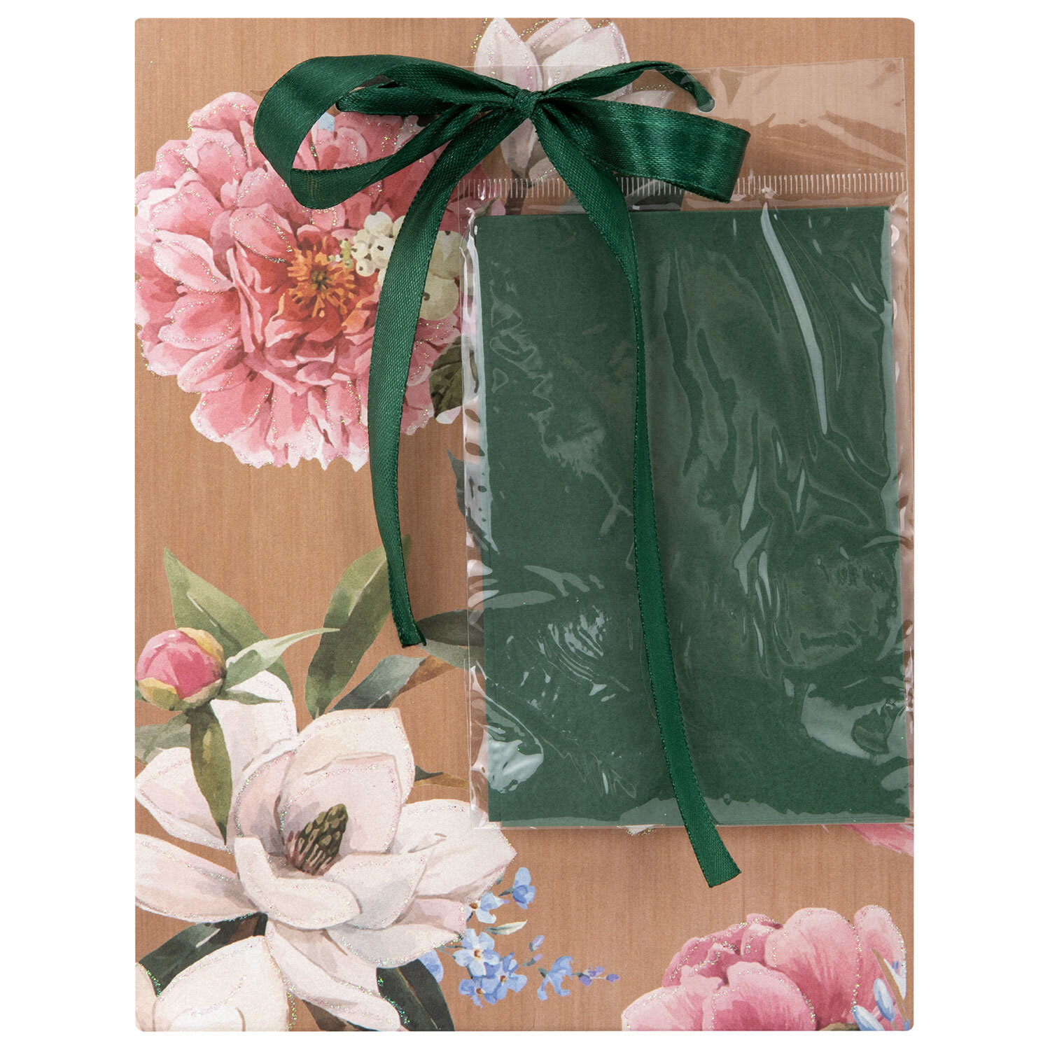 Упаковка 24 шт. Пакет подарочный (1 штука) 18х10х23 см (M), "Flowers", ассорти, глиттер, c тишью, золотая сказка, 700808