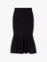 Юбка Stella McCartney Compact-knit flared midi skirt, размер 44, черный