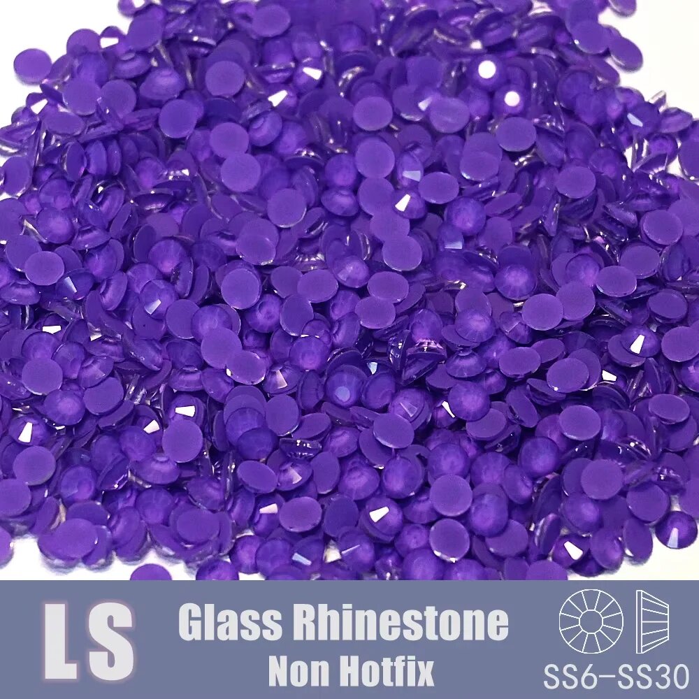 Неоновые стразы SS6-SS30 стекло Фиолетовый, ss30-288pcs, Grape Purple Neon