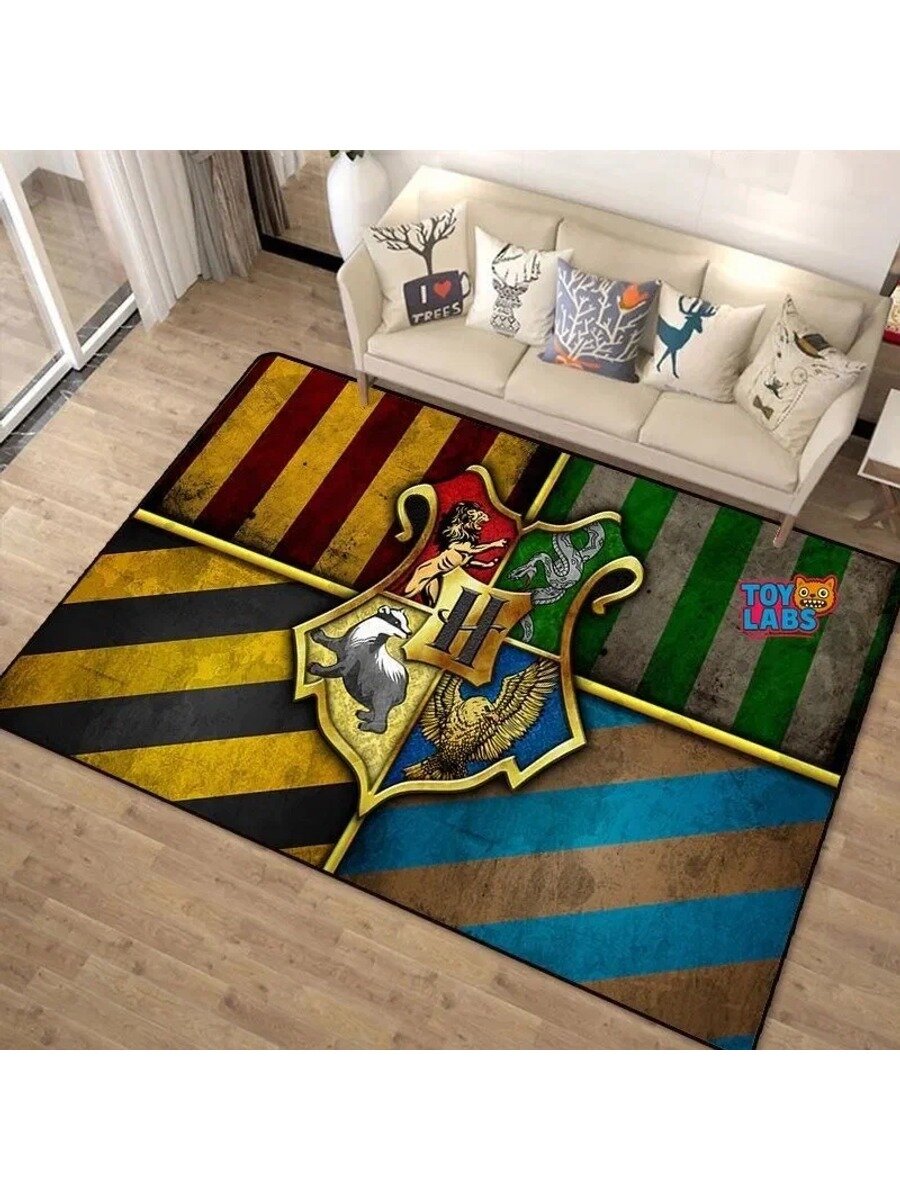 Ковер из Гарри Поттера 120x200 см, полиэстер, резиновая основа, прямоугольный