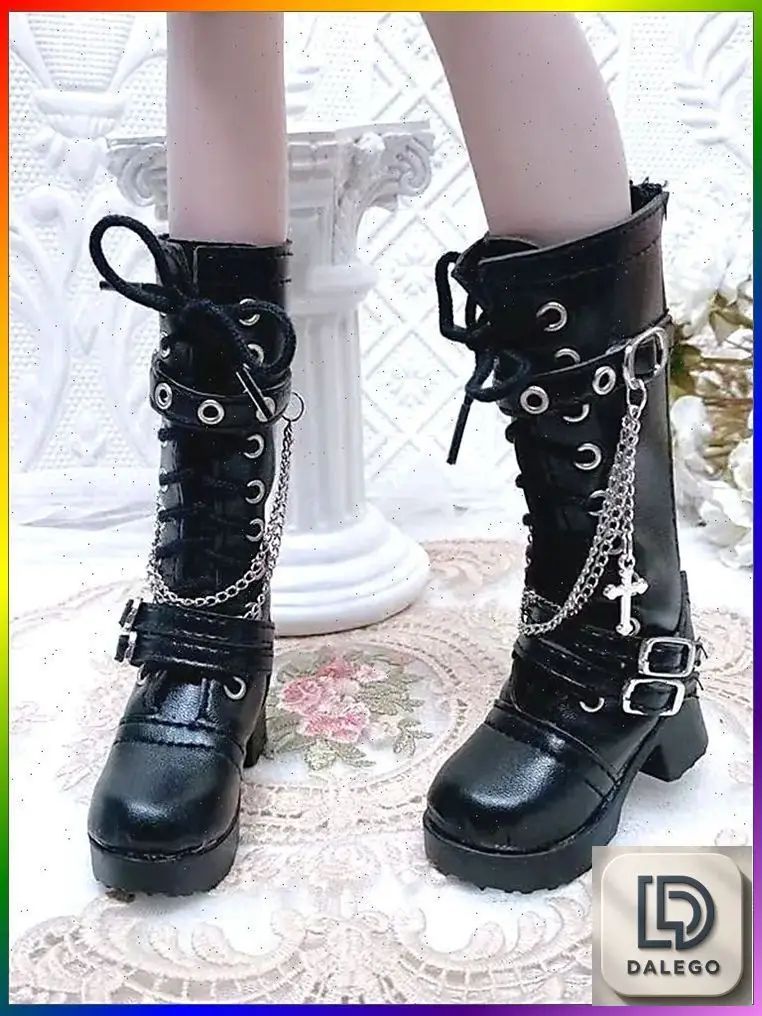 Bjd-обувь для куклы 1/4 bjd, высокие сапоги с перекрестной цепочкой, подходит для ног 5,6 x 2,4
