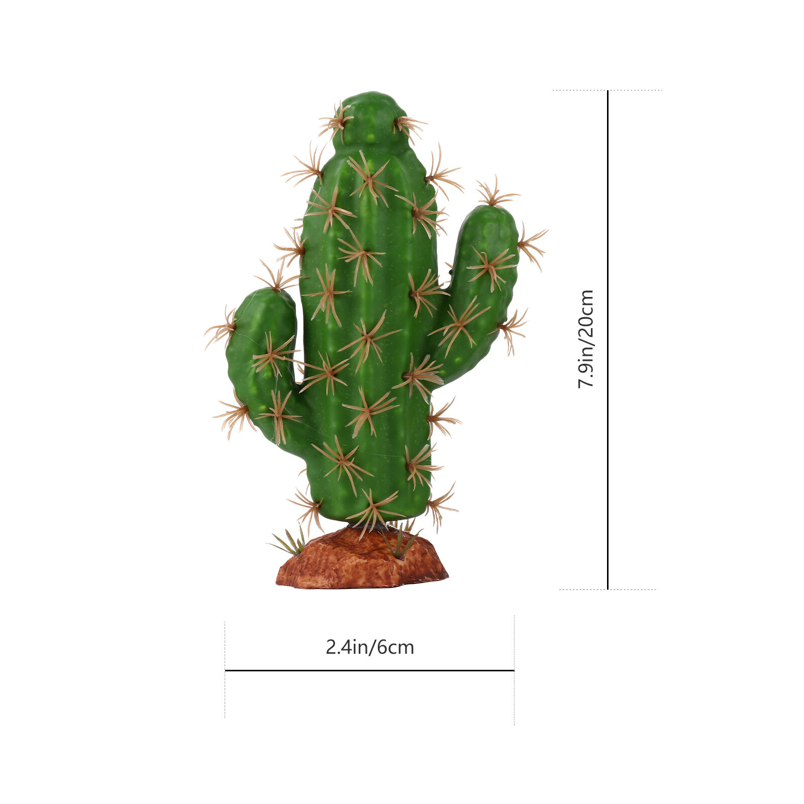 Набор из 2 искусственных суккулентов из смолы и пластика для террариума