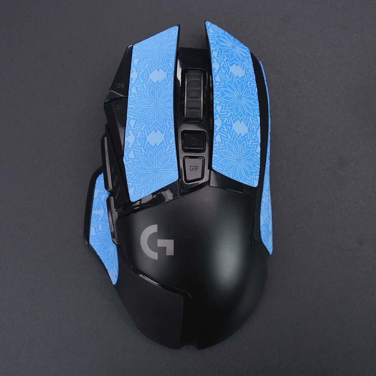 Синий узор снежинок Lizardskins противоскользящие наклейки для мыши G502, Viper и игровых мышей
