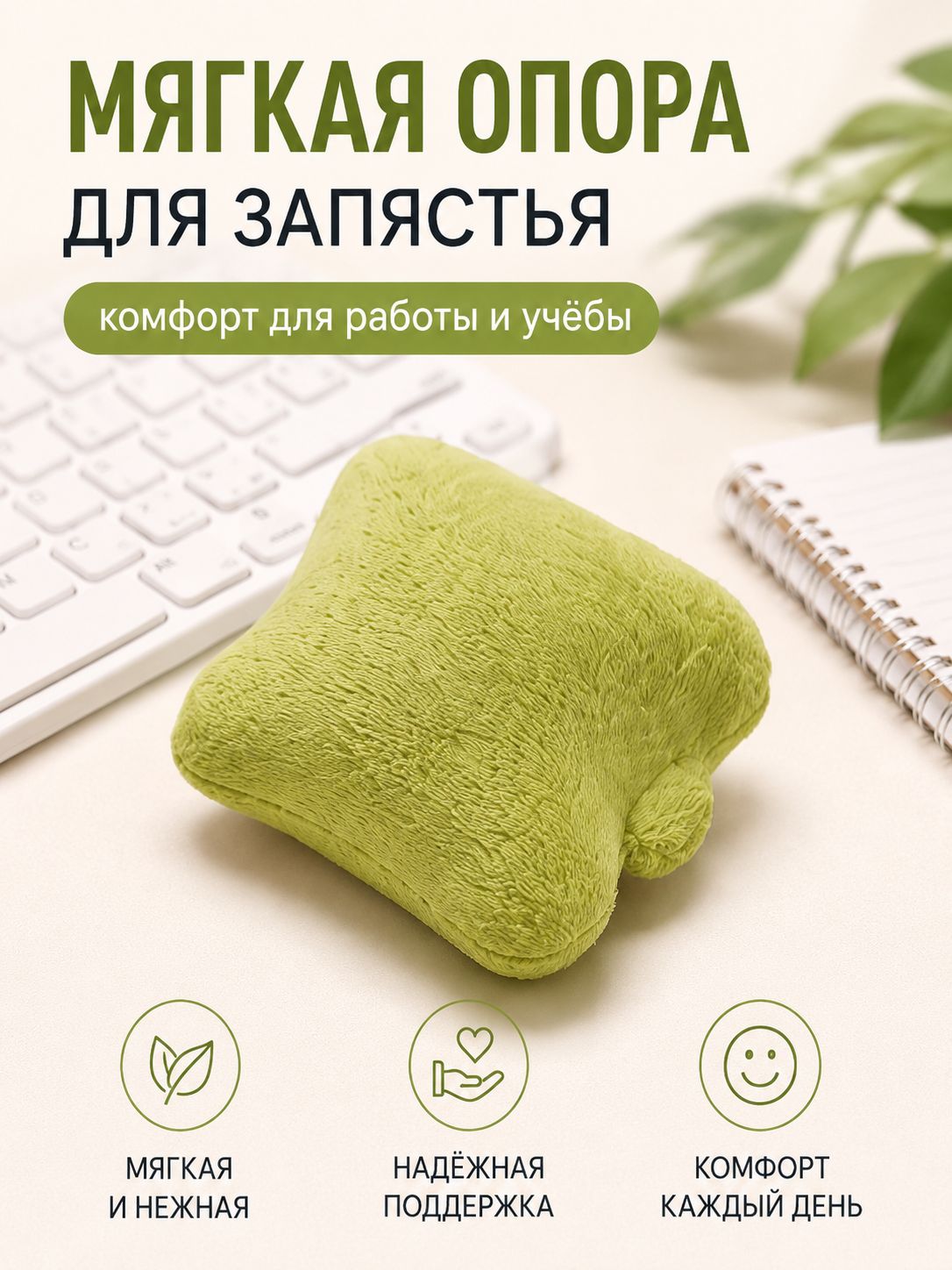 Коврик для мышки, S, зеленый